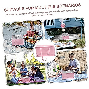 SOLUSTRE Packing Cake Insulation Bag Insulated Food delivery Bag Cake Insulated Bag with Handle Food delivery Bag for Cake Grocery delivery Bag Catering Bag Barbecue Non-Woven Bags Cake Bag