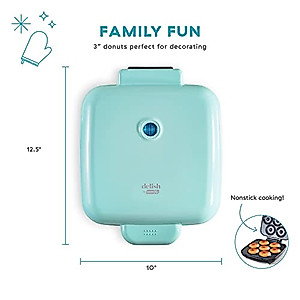 Delish By Dash Donut Maker for Snacks, Dessert, and More - Blue