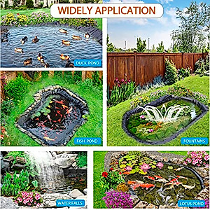 Toriexon LDPE Pond Liner 15X20FT, 20 Mils Thickness Pond Lining for Fish Pond, Fountain, Koi Pond Liner, Waterfall and etc.