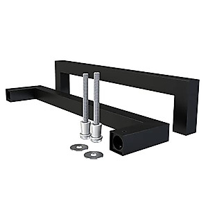 JUBEST 12" Matte Black Push Pull Bar Handle,Sliding Barn Door Handle,Heavy Duty Double Sided Door Handle for Wood Door, Garage, Industrial Grab Bar