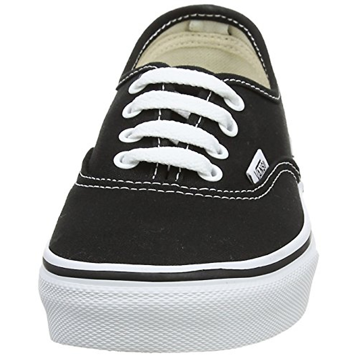 Vans Kids Authentic Black/True White Skate Shoe 13.5 Kids US