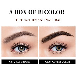 PasaRose Eyebrow Pomade, Waterproof Eyebrow Cream, Makeup Brow, Fills and Shapes Brows, Long-lasting, Coffee Gray and Natural Brown