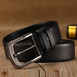 UTOWO Men's Women's Leather Belt, Italian Real Solid Leather Belt for Casual Jeans Dress Belts
