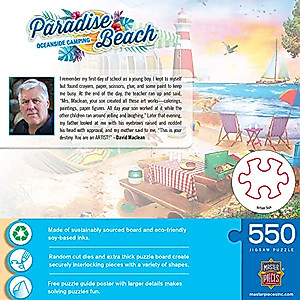 Masterpieces 550 Piece Jigsaw Puzzle For Adults and Family - Oceanside Camping - 18"x24"