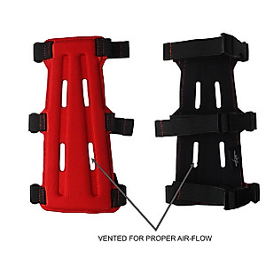 SAS 8" Armguard Archery Bow Range with 3-Strap Buckles (Black)