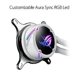ASUS ROG Strix LC II 360 ARGB White Edition All-in-one AIO Liquid CPU Cooler 360mm Radiator, Intel LGA1700, 115x/2066 and AMD AM4/TR4 Support, Triple 120mm 4-pin PWM Addressable RGB Radiator Fans