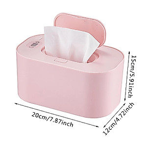Xiaoling Baby Wipe Heater, Wet Warmer Dispenser Box, Portable Infant with Display, Health Care Supplies, 40℃-60℃ Wide Range Multi-Level Adjustment, 7.87x4.72x5.91in, Pink