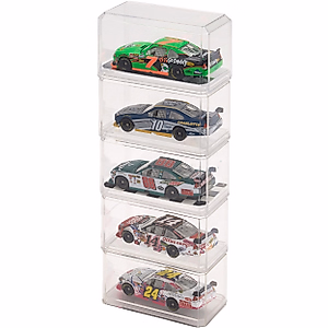 Pioneer Plastics 164C Clear Plastic Display Case for 1:64 Scale Cars, 3.5" W x 1.625" D x 1.75" H (Mailer Box), Pack of 3