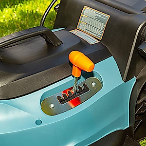 SENIX Electric Lawn Mower, 17-Inch, 58V Max* Cordless Lawn Mower with Brushless Motor, 6-Position Height Adjustment, 2.5Ah Lithium Ion Battery and Charger Included, LPPX5-M, Blue