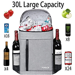 FORICH Soft Cooler Backpack Insulated Waterproof Backpack Cooler Bag Leak Proof Portable Small Cooler Backpacks to Work Lunch Travel Beach Camping Hiking Picnic Fishing Beer for Men Women