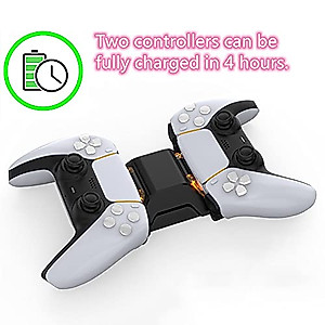 NewBull Charger for PS5 Controllers, Controller Charging Dock with LED Display Dual Charger Compatible with PS5 Controller