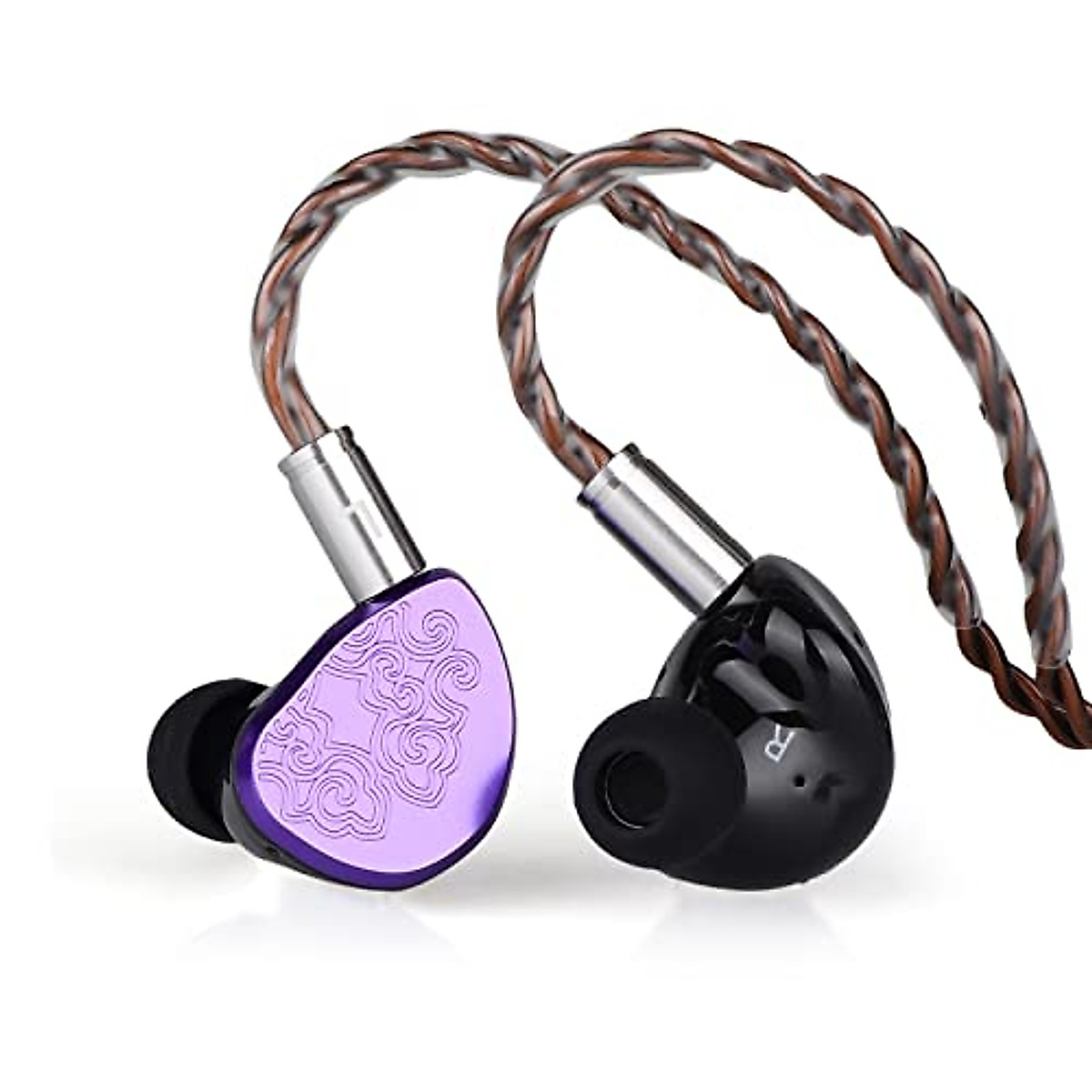 Linsoul TANGZU Wu Zetian HiFi 14.5mm Planar Driver in Ear Earphone with 3D Printed Resin Shell, CNC Aluminum Faceplate, Detachable 0.78mm 2Pin 5N OFC Cable for Audiophile Musician DJ Stage (3.5mm)