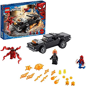 LEGO Marvel Spider-Man: Spider-Man and Ghost Rider vs. Carnage 76173 Collectible Building Toy for Kids, New 2021 (212 Pieces), Multicolor