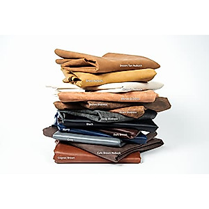 NAT Leathers | Brown Distressed 2 Tone Oily Faux Vegan Leather PU {Peta Approved Vegan} | 1 Yard 36 inch x 54 inch Cut by Yard Pleather 0.9 mm Upholstery | Brown Crazy Horse Distress 36"X54"