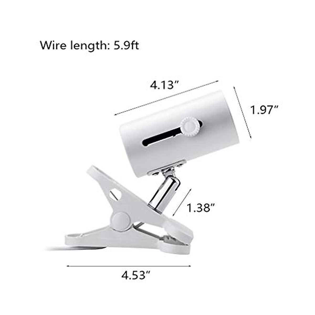 superdream Reptile Lamp Fixture Holder, Adjustable Stand Socket for Pet Brooder Lizard Turtle Snake Aquarium Habitat Heat Lamps (Write)