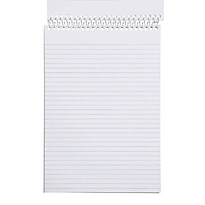 Mintra Office Steno Book - (BRIGHTS - Purp/Wht/Teal/Orange) - 6inx9in, 100 Sheets, 8 Pads/Pack, Narrow Ruled - Poly Cover, Notebook for writing notes in school, university, college, work, office