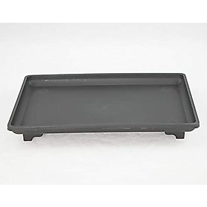 1 Rectangular Black Plastic Humidity/Drip Tray for Bonsai Tree and House Indoor Plantes - 9"x 6"x 1"