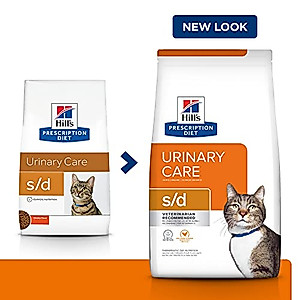 Hill's Prescription Diet s/d Urinary Care Chicken Flavor Dry Cat Food, Veterinary Diet, 4 lb. Bag