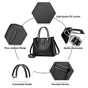 PORRASSO Fashion Handbag Purses Women Top-Handle Bags Ladies Crossbody Bag Satchel PU Leather Shoulder Tote Bags Blue