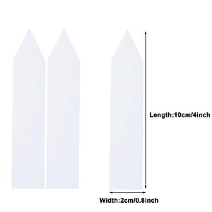 100 Pcs 4 Inch Plastic Nursery Garden Stake Tags Plant Seed Garden Labels Pot Marker White