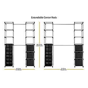 Whitmor Deluxe Double Rod Adjustable Closet Organization System