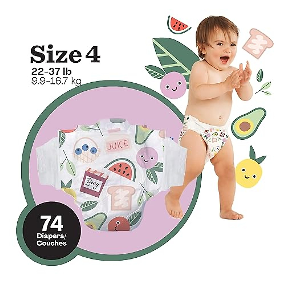 Hello Bello Club Box Diapers -Bolt Babes & Woodland Animals - Size 4 (74ct)