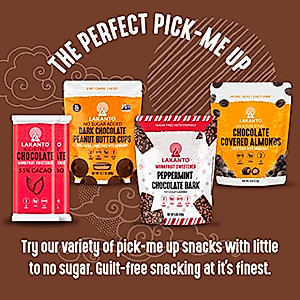 Lakanto Sugar Free Espresso Coffee Cups - Sweetened With Monk Fruit Sweetener and Erythritol, Eat Your Coffee, On the Go, Dark Roast, Keto Diet Friendly, Vegan (Espresso - 8 Cups - Pack of 1)