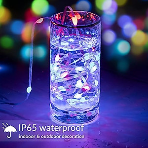 Super RGB Smart Fairy String Lights, 33Ft Usb DIY Twinkle Lights w/Remote & App Controlled, music sync,12 Modes, Multicolor & Warm White for Bedroom, Christmas, Parties,Wedding,Centerpiece, Decoration