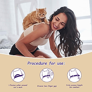 Calming Collar for Cats - 4 Pack, Cat Calming Collar, Adjustable Size, Efficiently Reduces Anxiety & Stress for 30 Days, Safe Cat Pheromone Collar, Promotes Relaxation, Calming Cat Collar