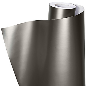 VViViD+ Premium Charcoal Grey Satin Adhesive Vinyl Wrap Roll (1ft by 5ft)