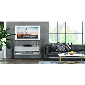 Frame My TV Deco TV Frames Alloy Prismatic - Pure White Bezel Compatible ONLY with Samsung The Frame TV (55", Fits 2021-2024 Frame TV)