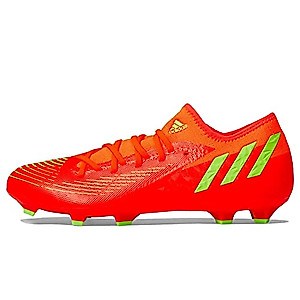 adidas Unisex Edge.3 Predator Firm Ground Soccer Shoe, Solar Red/Green/Black, 8.5 US Men