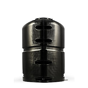 Camco Single RV Propane Tank Cover | Features a Removable Top Panel, a Heavy-Duty Polymer Construction, and Fits 20lb. Steel Single Tanks (40578), Black