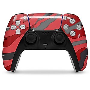 WraptorSkinz Skin Wrap compatible with Sony PS5 DualSense Controller Camouflage Red (CONTROLLER NOT INCLUDED)