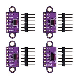ALAMSCN VL53L0X Time-of-Flight (ToF) Laser Ranging Sensor Breakout VL53L0XV2 Laser Flight Distance Measurement Module I2C IIC for Arduino(Pack of 4)