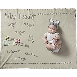 Primitives by Kathy Baby Milestone Blanket, 42 x 36-Inches, My First