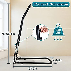 Hammock Chair Stand Portable Heavy Duty Solid Steel Stand Only Outdoor Indoor Hanging Chair Stand for Air Porch Swing Chair w/Weather-Resistant Finish, Offset Base, 360-Degree Rotation, Black