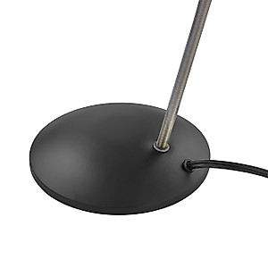 Light Society LS-T261-BK Hylight Black Retro Desk Lamp with Antique Brass Details, Mid Century Modern Vintage Style