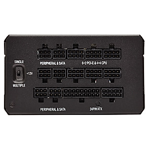 Corsair CP-9020139-UK HX1000 1000 W 80+ Platinum Fully Modular Power Supply Unit - Black