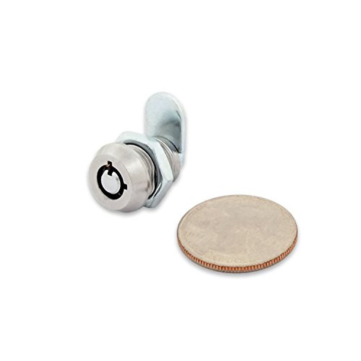 FJM Security 2200AL-KA Miniature Tubular Cam Lock with 1/2" Cylinder and Chrome Finish, Keyed Alike