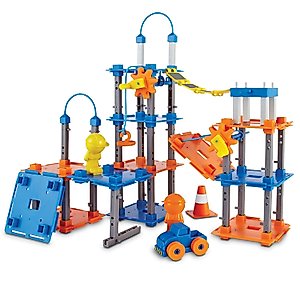 Learning Resources City Engineering and Design Building Set, Ages 5+,100 Pieces, Engineer STEM Toy, Construction Toys, Simple Machines Kids