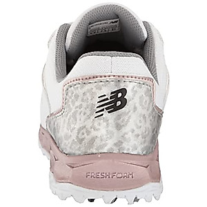 New Balance Women's Fresh Foam Link SL v2 Golf Shoe, White/Rose Gold, 8.5