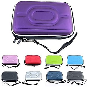 Protective Travel Carrying Hard Pouch Case Bag Cover for Game Boy Advance Color Pocket GBA GBC GBP Console for Nintendo DS Lite NDSL NDSi EVA Storage Replacement (Black)