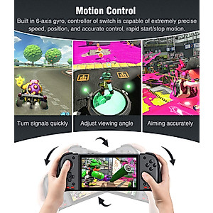 Kydlan Programmable Switch Controller Joycon for Nintendo Switch Joycon with Turbo, Motion Function, Replacement for Nintendo Switch Controller Joycon, Big Grip Switch Remote for Joycon
