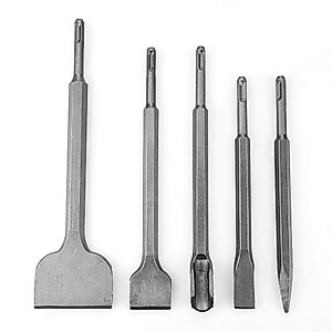 Heavy Duty Drill Bits Chisels Set, 5pcs 40CR Steel Plus Bits Chisel Set for Electric Rotary Hammer