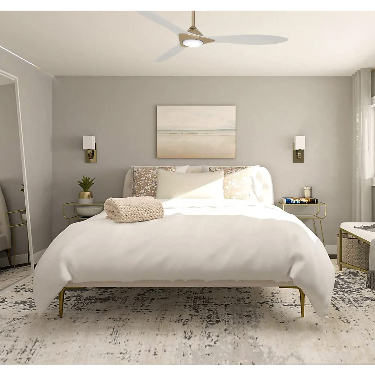 MINKA-AIRE CeilingF868 Ceiling Fan (Soft Brass/Flat White)