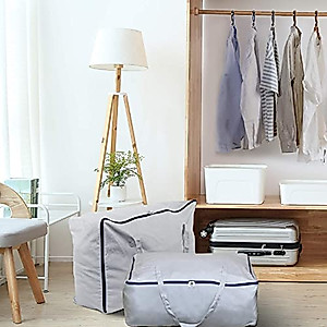 iwill CREATE PRO Breathable Canvas Soft Storage Bag with Handles, Light Gray, 3pcs