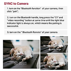 MT-40 Remote Shooting Grip Extendable Vlogging Grip Handle Tripod Camera Selfie Video Recording Accessorries for Sony ZV-1, A7C, A7R IV, RX100 VII, RX100M7, A7 III, A7R III, A7R IV, A9