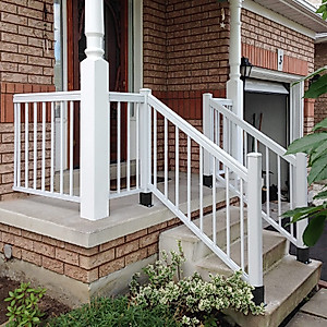 Eapele 4x4 Wood Fence Post Anchor Base, 13GA Thick Steel and Black Powder Coated,Come with Wood Screws and Concrete Anchors(Set of 2)