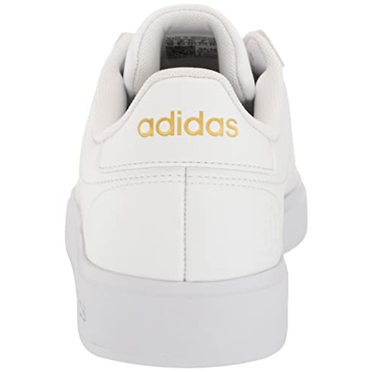 adidas Women's Grand Court 2.0 Tennis Shoe, FTWR White/FTWR White/Gold Metallic, 8.5